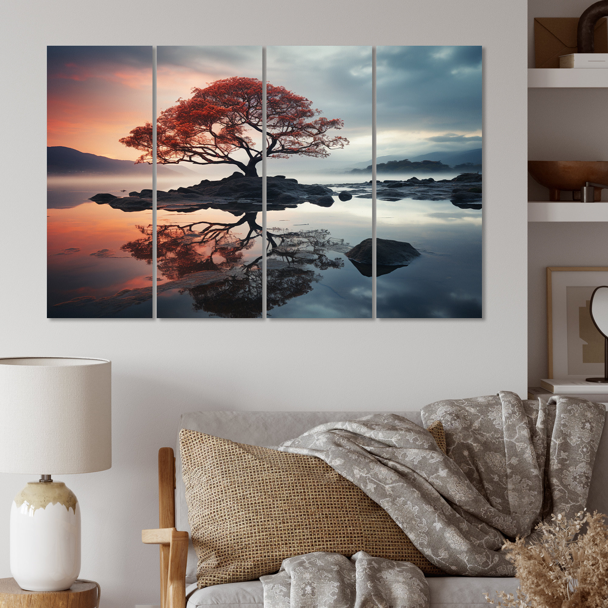 Ebern Designs Sky Photo Celestial Reflections - Landscapes Canvas Wall Art - 4 Panels - Wayfair ...